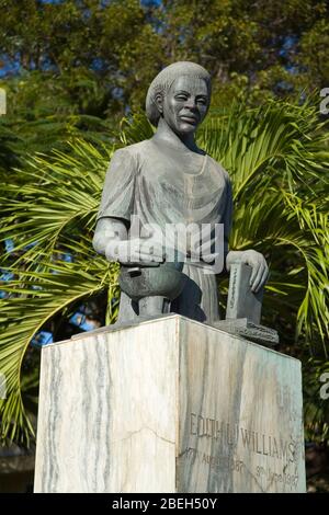 Bust of Edith Williams Main Street City of Charlotte Amalie St Thomas ...