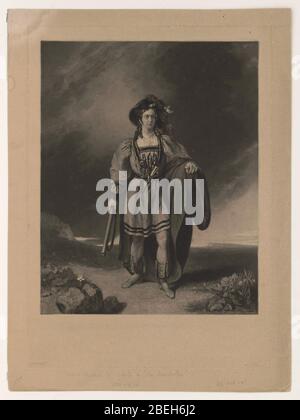 A full-length portrait of Henry Phillips, depicted as a character in an ...