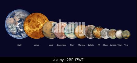 Venus and moons, illustration Stock Photo - Alamy