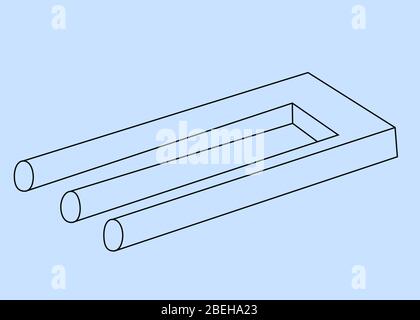 Optical Illusion, Pipes, Illustration Stock Photo - Alamy