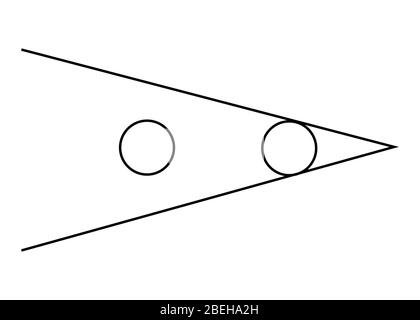 Optical Illusion, Ponzo, Illustration Stock Photo - Alamy