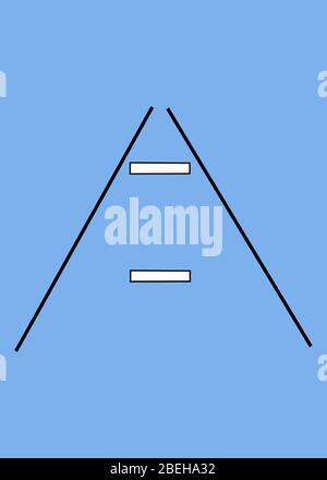 Optical Illusion, Ponzo, Illustration Stock Photo - Alamy