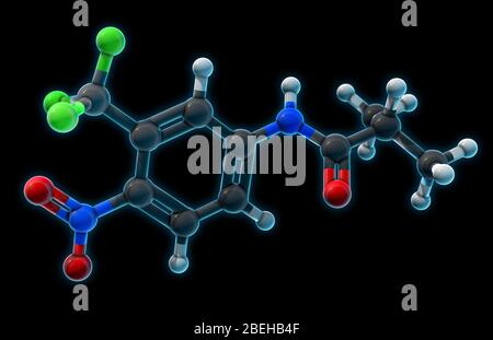Flutamide, Molecular Model Stock Photo - Alamy