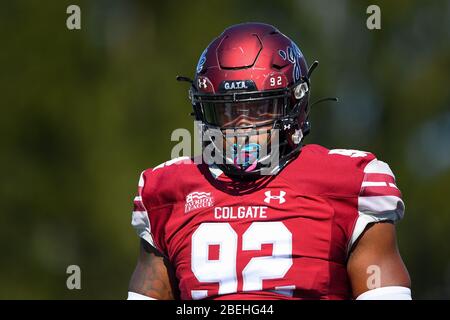 September 21, 2019: Colgate Raiders defensive lineman Nick Wheeler #92 ...