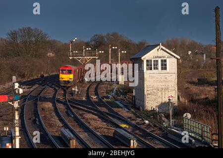 Barnetby east railway signal box with mechanical signals on its last ...
