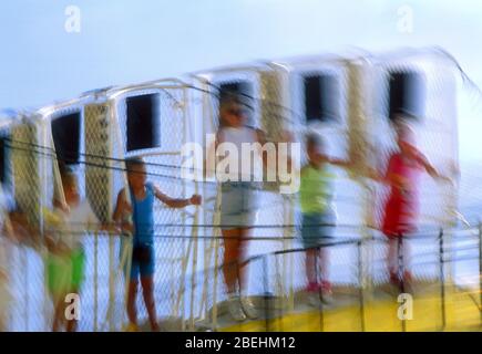 Speeding fair ride, Ohio State Fair Stock Photo - Alamy