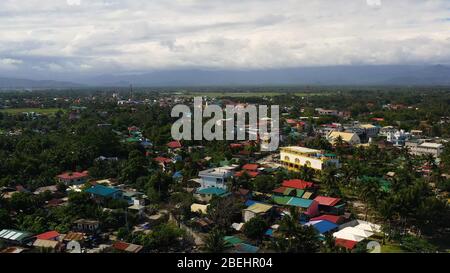 The town of Baler in the Philippines, located in the mountainous ...