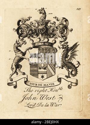 Coat of arms of the Right Honourable John Wallop, Viscount Lymington ...