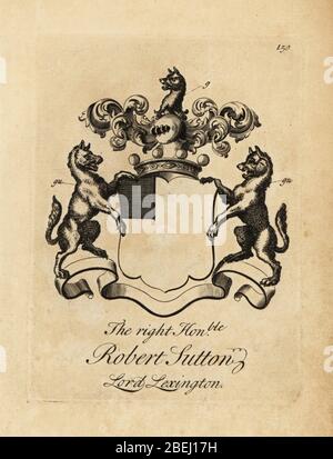 Coat of arms of the Right Honourable Robert Petre, Lord Petre, 8th ...