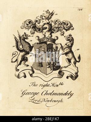 Coat of arms of the Right Honourable George Byng, Lord 1st Viscount ...