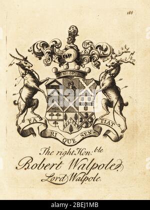 Coat of arms of the Right Honourable Robert Petre, Lord Petre, 8th ...