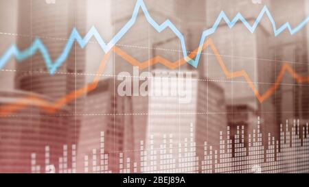 Stock Market Concepts With Skyscrapers. Abstract modern city Stock ...