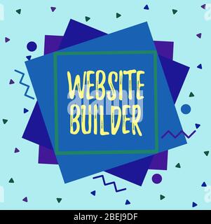 Text sign showing Website Builder. Business approach construction of ...