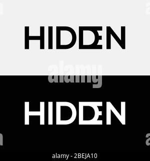 hidden icon black vector illustration Stock Vector Image & Art - Alamy