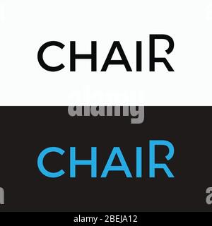 chairs interior logo template vector illustration and stationery ...