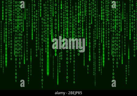 Digital code background. Matrix style program. Random falling numbers Stock Vector Image & Art ...