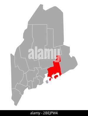 Map of Hancock in Maine Stock Photo - Alamy