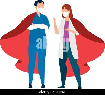 super female paramedic with hero cloak and first aid kit Stock Vector ...