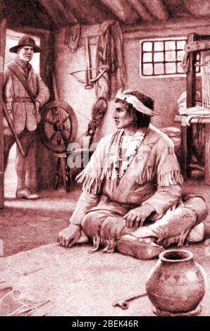 1920 illustration -The Roanoke colony - Also known as the Lost Colony ...