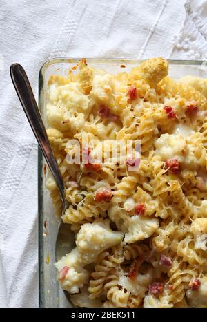 Concept of tasty food with baked cauliflower, close up Stock Photo - Alamy