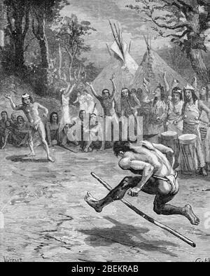 The spear dance Stock Photo - Alamy