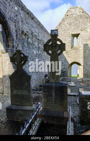 View of the ruined Burrishoole Friary: it was a Dominican friary in ...
