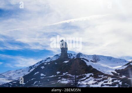 Simplon Adler-granite stone eagle statue-historical landmark at the top ...