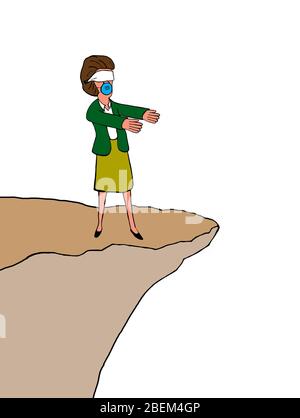 Cartoon, The New Edge Stock Photo - Alamy