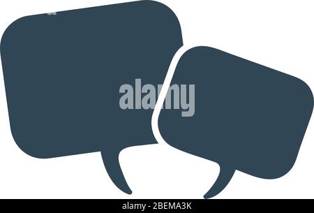 Two overlapping speech, talk bubbles in more color combinations Stock Vector Image & Art - Alamy