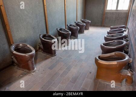 Second World War / WWII, latrine of a German military railway engineer ...