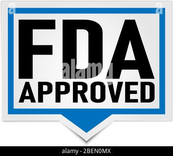 fda approved label. fda approved red band sign. fda approved Stock ...
