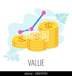 Business values infographics pictogram. Flat vector illustration Stock ...