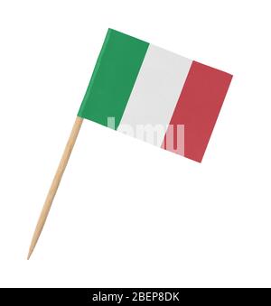 Miniature Flag Italy. Small Paper toothpick Italian flag . Isolated on ...