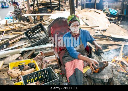 South African township delicacy, cooked chicken feet or walkie talkies ...
