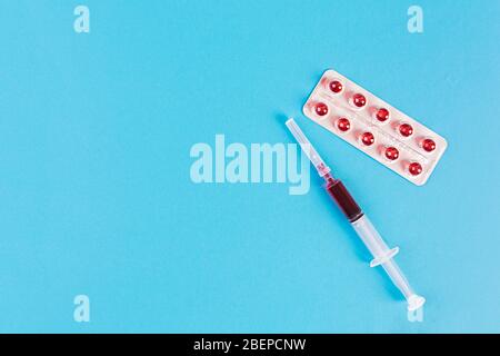 Viral disease protection. Different pills, tablets, capsules and ...