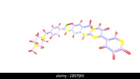 Imatinib cancer drug molecule. Tyrosine-kinase inhibitor. Stylized ...