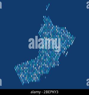 Oman population. Statistic map made from stick figure people Stock ...
