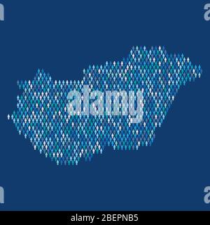 Hungary population infographic. Map made from stick figure people Stock ...