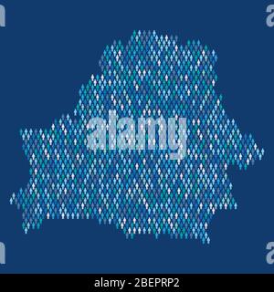 Belarus population. Statistic map made from stick figure people Stock ...