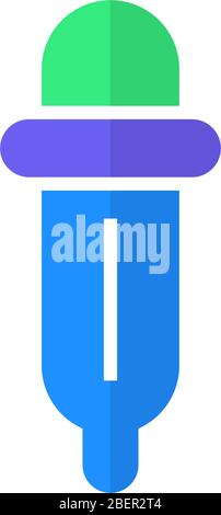 Chemical pipette icon. Flat illustration of chemical pipette vector ...