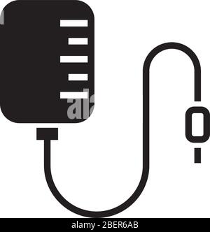 intravenous iv drip glyph icon vector. intravenous iv drip sign ...