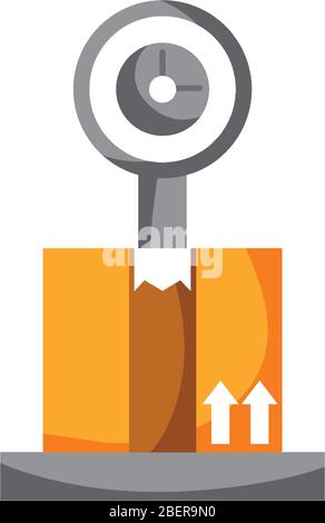 scale measure weight with boxes delivery service Stock Vector Image ...