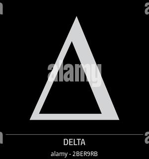 Delta greek symbol capital letter uppercase font icon outline black ...