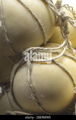 Close up of Provola, Italian cheese Stock Photo - Alamy