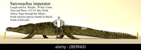 Prehistoric crocodile Sarcosuchus Stock Photo - Alamy