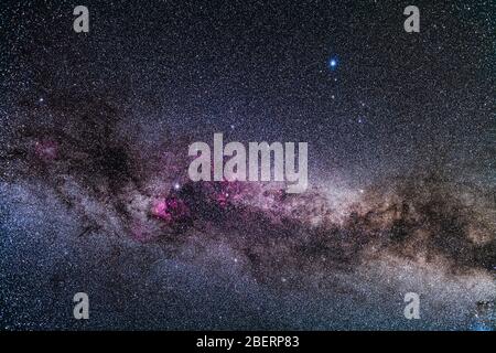 The constellations of Cygnus and Lyra in the northern summer Milky Way ...