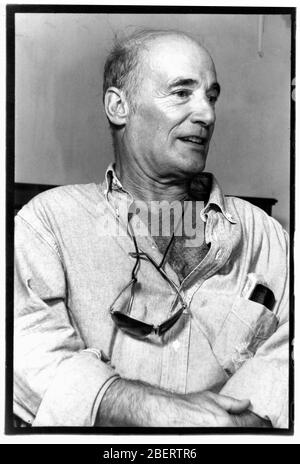 Portrait of French actor Bernard Haller on the set of a TV film. Circa ...
