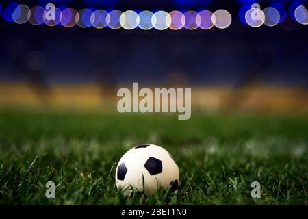 small soccer ball. Remembering the closure of the stadiums due to the ...