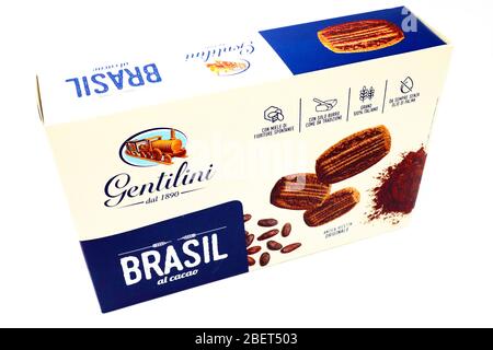 Brasil Cocoa Biscuits Produced in Italy by P. Gentilini, Rome Stock ...