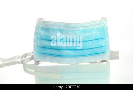 Face mask protection and medical surgical masks on white background ...
